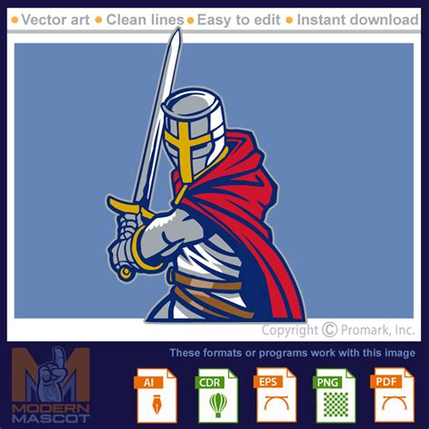 Crusader Modern Mascot And Team Logos