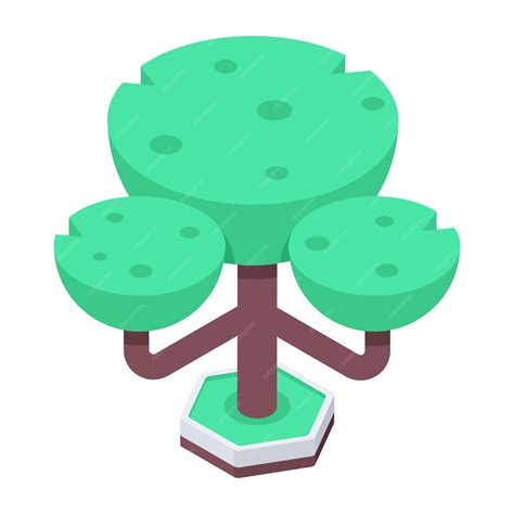 Premium Vector Gaming Trees Isometric Icon