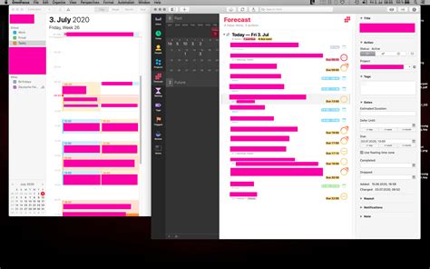 omnifocus and ical for realistic tasks for today planning organizing