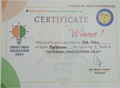 Hackathon Smartindiahackathon Teamwork Innovation Algooptimizers Techachievements Aroh