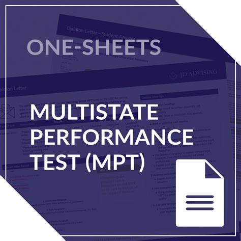 MPT One Sheets JD Advising MPT One Sheets JD Advising