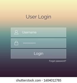 Creative Stylish Web Login Form Template Stock Vector Royalty Free Shutterstock