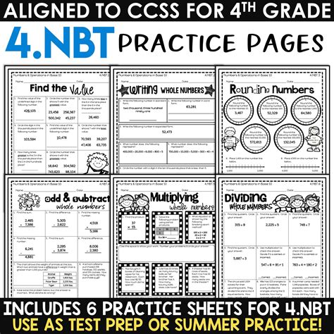 Fourth Grade Pdf Math Worksheets Free Printable Math Pdfs
