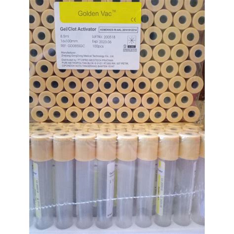 Jual Tabung PRP 8 5ml Tabung SST Tabung Tutup Kuning Tabung Gel Clot Activator Vacum Tube