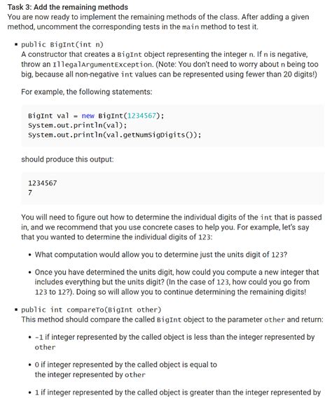 Problem 6 Bigint A Class For Large Integers 30