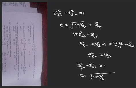 One Focus Of A Hyperbola Is 3 0 And Its Corresponding Directrix Is X Y
