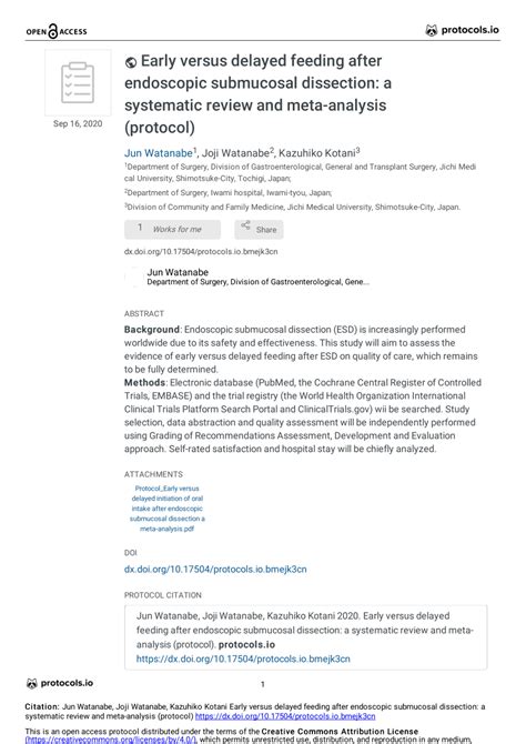Pdf Early Versus Delayed Feeding After Endoscopic Submucosal Dissection A Systematic Review