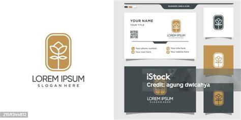 현대적인 스타일의 컨셉을 가진 꽃 로고 템플릿입니다 장미 꽃 로고와 명함 디자인 프리미엄 벡터 0명에 대한 스톡 벡터 아트 및 기타 이미지 Istock