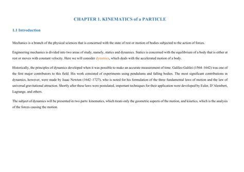 Kinematics Of A Particle Rectilinear Curvilinear Motion