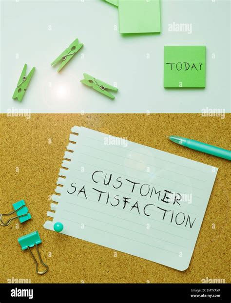 Hand Writing Sign Customer Satisfaction Word Written On Exceed Consumer Expectation Satisfied