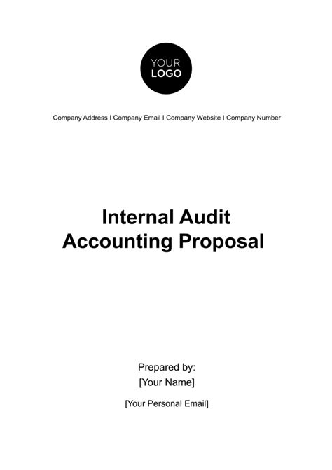 Free Internal Audit Accounting Proposal Template To Edit Online