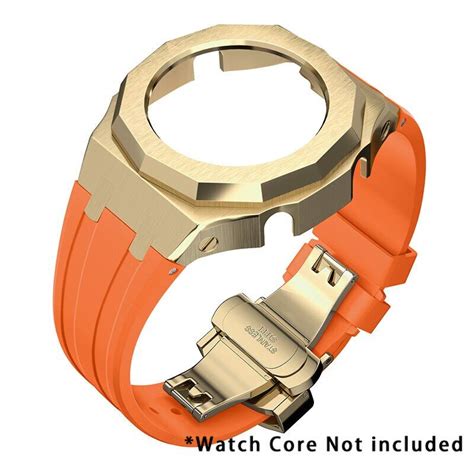 Refit Metal Bezel Case For Casioak Mod Kit Ga2100 Ga2110 Rubber Band Watch For Gab2100 Luxury
