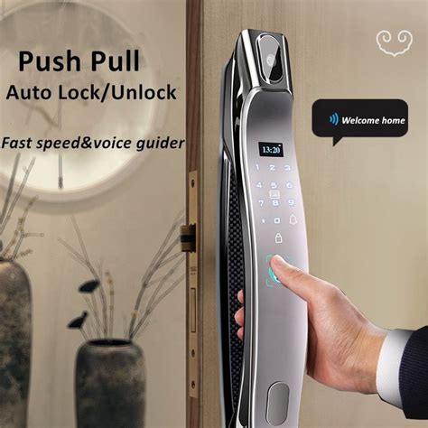 Rfid Smart Door Lock Keyless Tuya Wifi Fingerprint Push Pull Home Lock