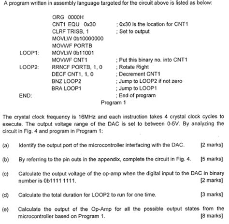 Solved Question 4 20 Marks A Circuit With Pic18f4550