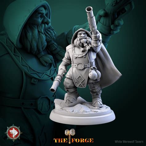 🎲 Dwarf Gunslingers Set 6 Miniatures 32mm Pre Supported・ 3d File For 3d