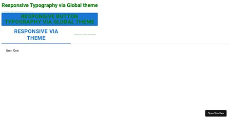 mui responsive text size in global theme codesandbox