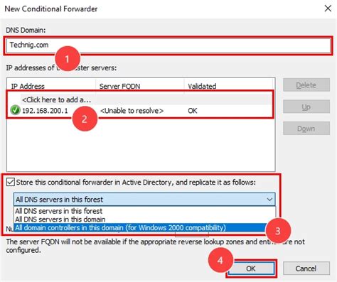 How To Configure Dns Forwarder Conditional Forwarder Windows