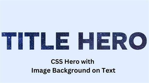 How To Create A Css Hero Section With Text Zouraiz Posted On The