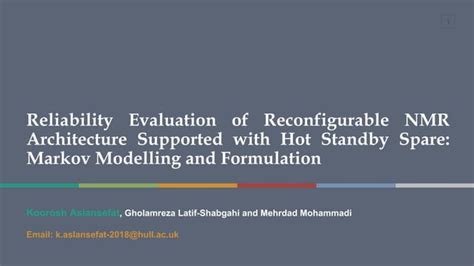 Reliability Evaluation Of Reconfigurable Nmr Architecture Supported
