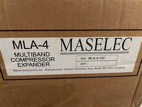 Maselec Mla 4 Multiband Compressor Expander Reverb