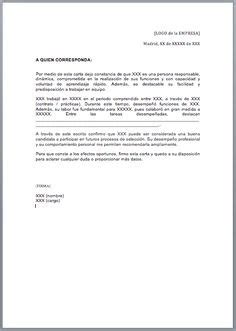 Una empresa de servicios Modelo de carta de recomendacion para niñera