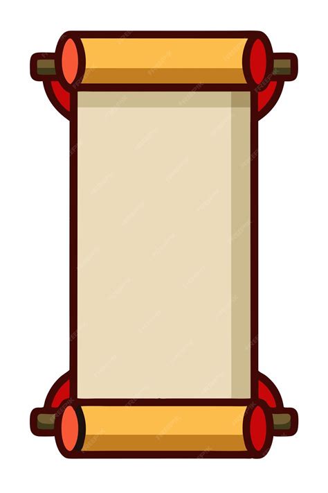 Blank Scroll Vector On White Background Premium Ai Generated Vector