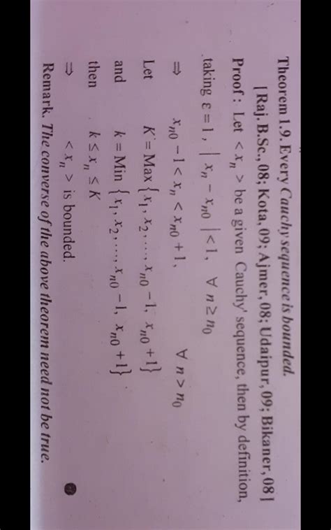 Prove That Cauchy Sequence Of Real Numbers Is Bounded