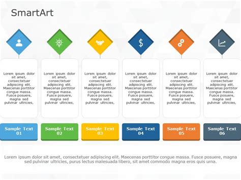 SmartArt List Architecture Layout 6 Steps SlideUpLift
