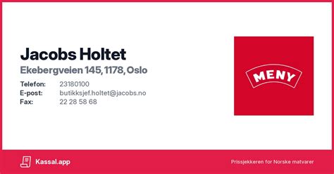 Jacobs Holtet I Ekebergveien 145 1178 Oslo Kassalapp®