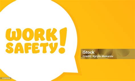 작업 안전 작업 안전 텍스트가있는 음성 거품 2d 그림 플랫 스타일 비즈니스 및 광고에 대한 벡터 라인 아이콘 건강한 생활방식에 대한 스톡 벡터 아트 및 기타 이미지