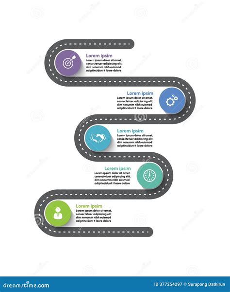 Business Road Map Timeline Infographic Arrow Template Modern Milestone
