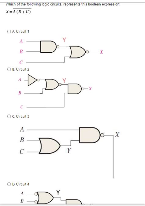 Solved Which Of The Following Logic Circuits Represents