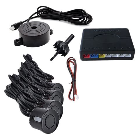 Car Parking Sensor Kit Universal 4 Sensors Buzzer Reverse Backup Radar