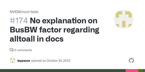 no explanation on busbw factor regarding alltoall in docs · issue 174 · nvidia nccl tests · github