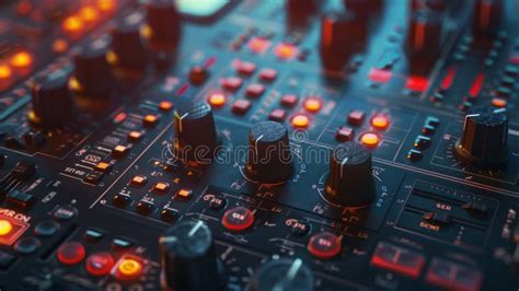 Highly Detailed Close Up Of A Realistic Audio System Controller Captured In A Photograph Stock