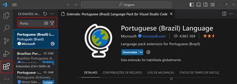 Dúvida Como colocar o visual studio code em português lucox cl