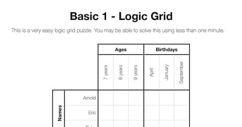 Brainzilla Logic Puzzles Printable Printable Logic Puzzles