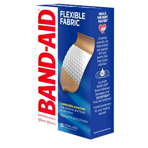 Band Aid Flexible Fabric Adhesive Bandages Extra Large