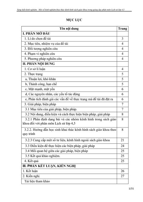 SKKN Một số kinh nghiệm khai thác kênh hình sách giáo khoa trong giảng dạy phân môn Lịch sử lớp 4 5