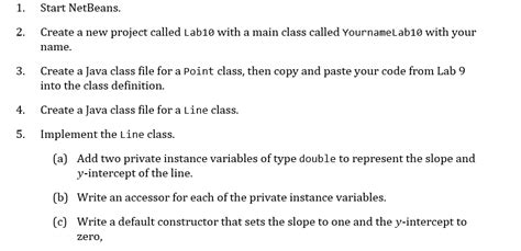 Solved 2 Create A New Project Called Lab10 With A Main