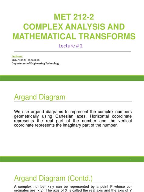 2 Argand Diagram Pdf Cartesian Coordinate System Complex Number