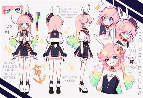 Vtuber Model Reference Sheet