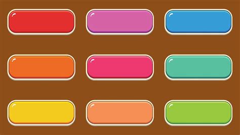Premium Vector Colored Buttons Set For Website And Ui Blank Template