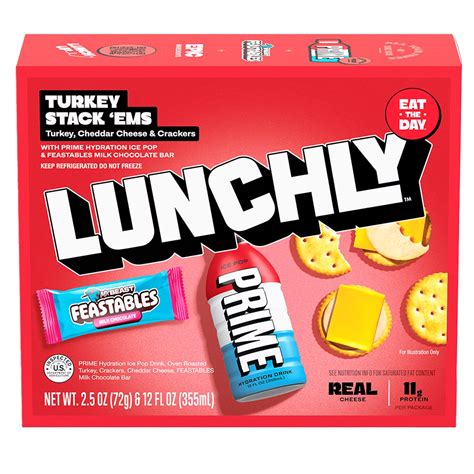 Lunchly Turkey Stack Em 11g Protein Shop Snack Trays At H E B