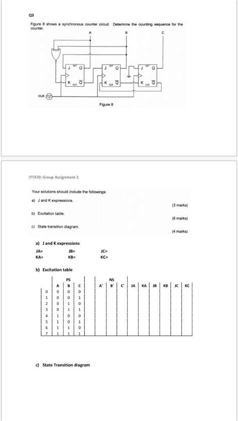 Solved Q3 Figure 8 Shows Counter Synchronous Counter Circuit