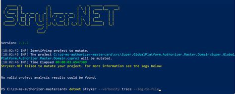 No Valid Project Analysis Results Could Be Found · Issue 2140 · Stryker Mutatorstryker Net