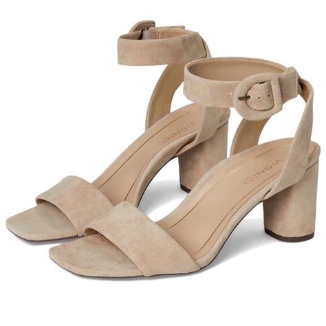Vionic Shoes Vionic Beige Suede Ankle Strap Heels 8 Wide Poshmark