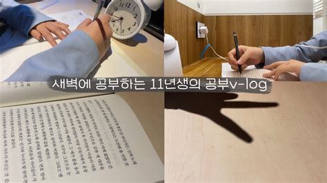 새벽에 일어나서 공부하는 11년생의 공부브이로그🌙 공부자극 3번째 영상 공튜브 새벽감성 새벽공부 11년생 13살 Youtube