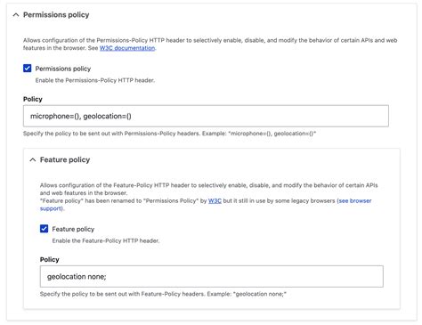 Add Permissions Policy To Configurable Options 3185024