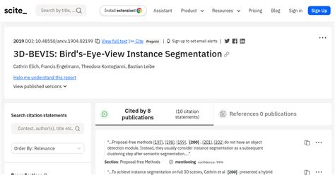3d bevis bird s eye view instance segmentation [scite report]